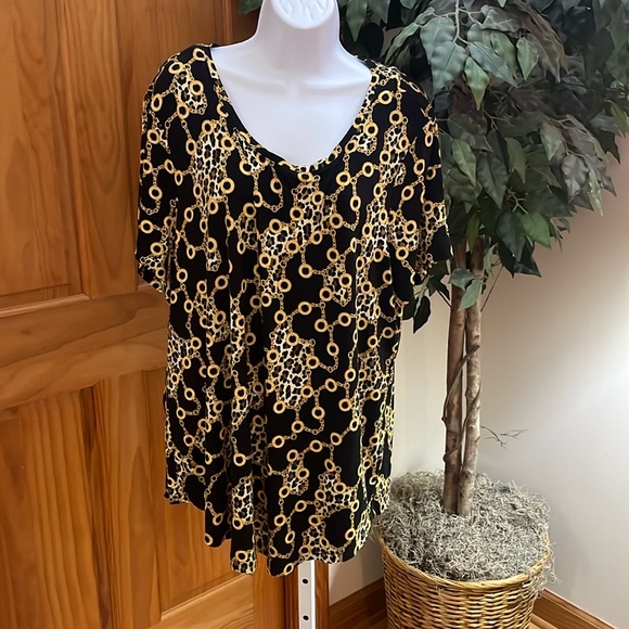 JM Collection | Tops | Jm Collections Tunic Animal Print Size Xl | Poshmark